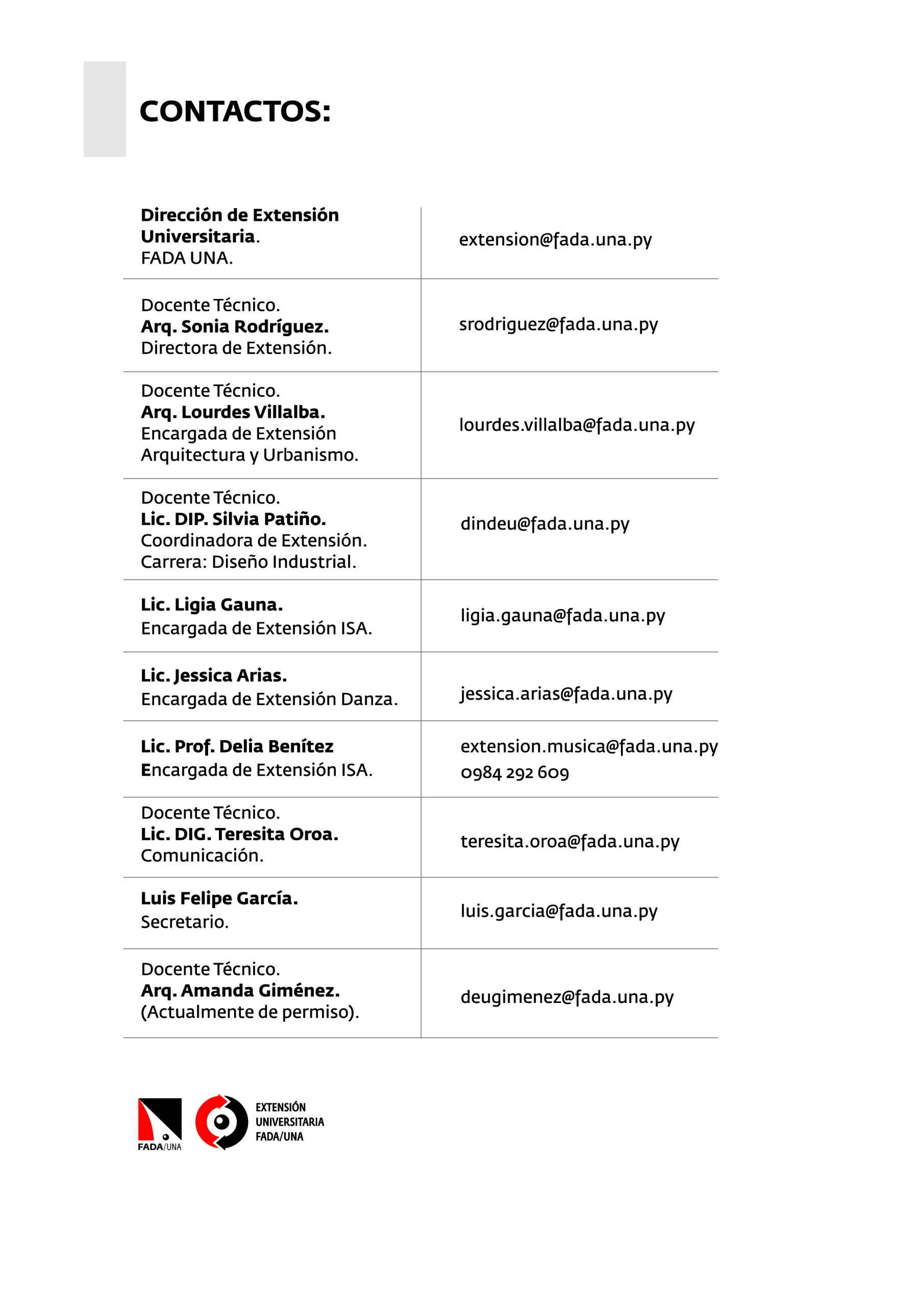 Extensión – FADA\UNA